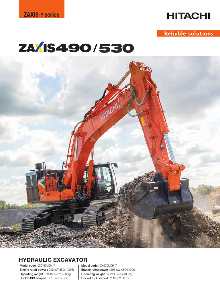 Hitachi - ZX490-530-7 - Large Excavator - KS-EN462EU | PDF | Loader ...