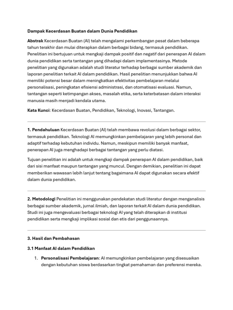 Kecerdasan Buatan | PDF