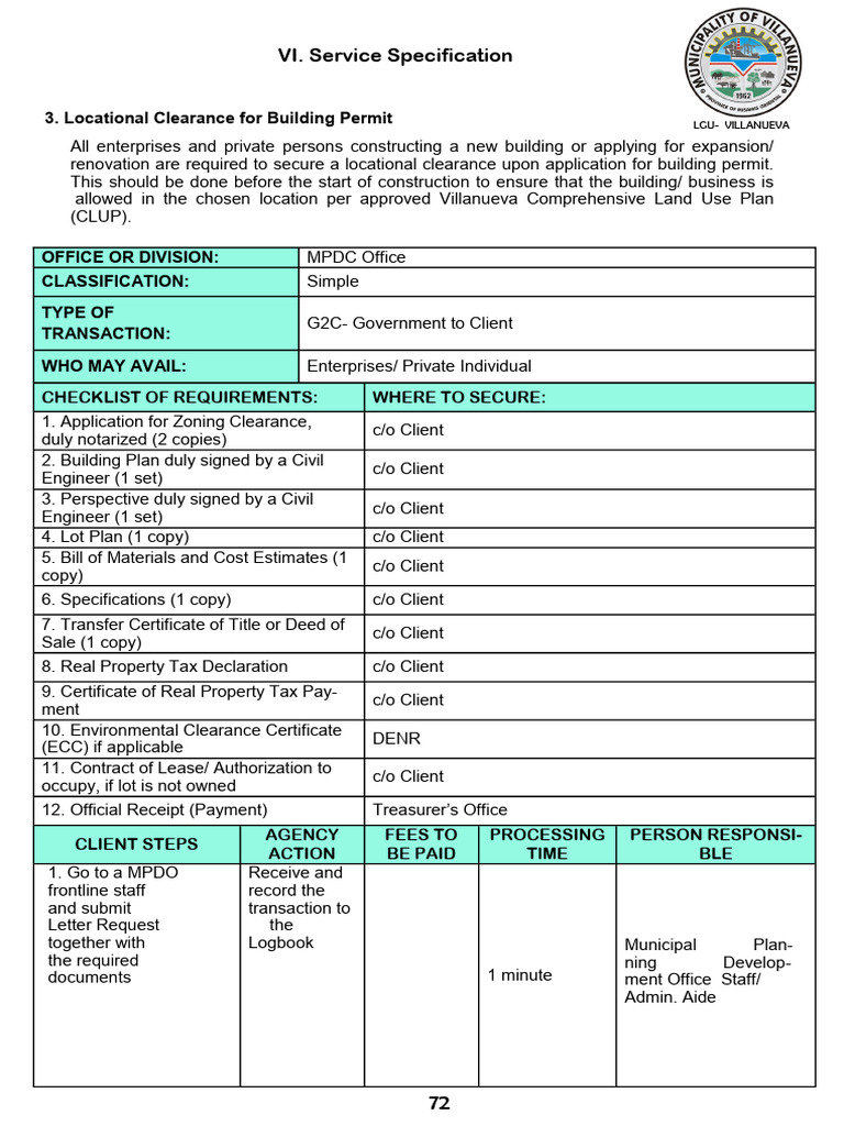 Locational Clearance for Building Permit MP Merged | PDF | Payments