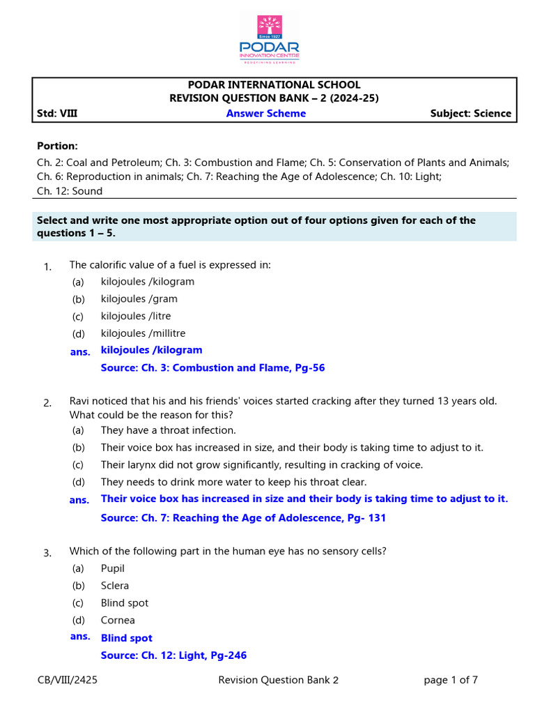 As CB Viii Science Rqb2 | PDF | Human Voice | Fires