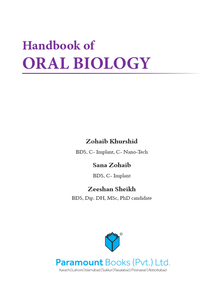 Handbook of Oral Biology | PDF | Dental Degree | Dentistry