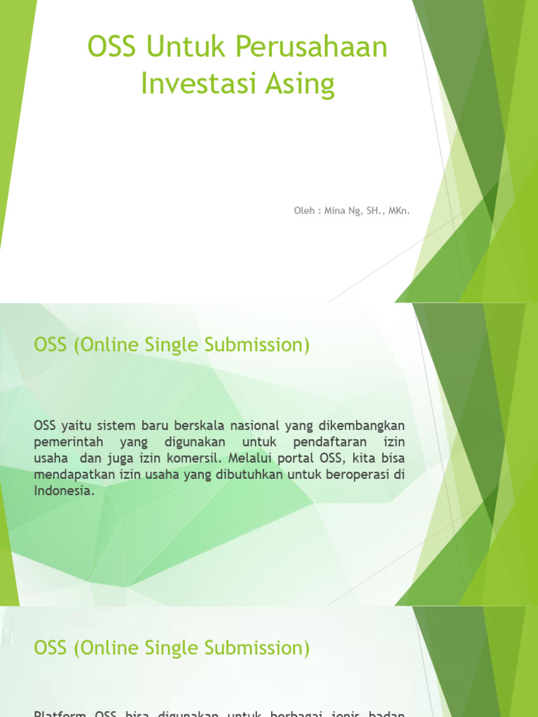 Panduan OSS untuk PT PMA di Indonesia | PDF