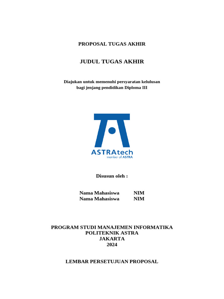 Template Proposal Ta | PDF