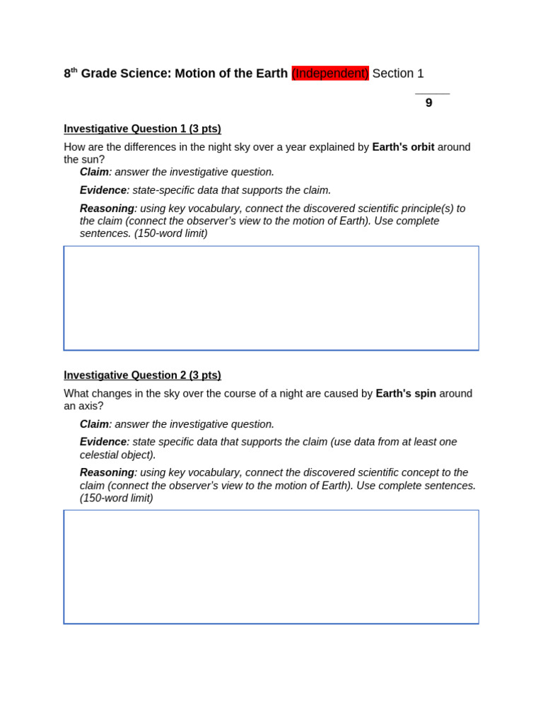 302a Motion of The Earth - I (Section 1) | PDF