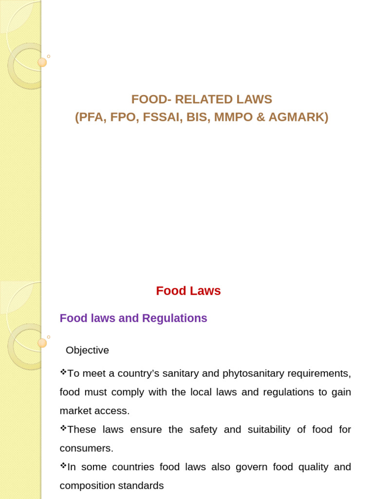 15-Food Laws-18-11-2024 | PDF | Food Safety | Fruit Preserves