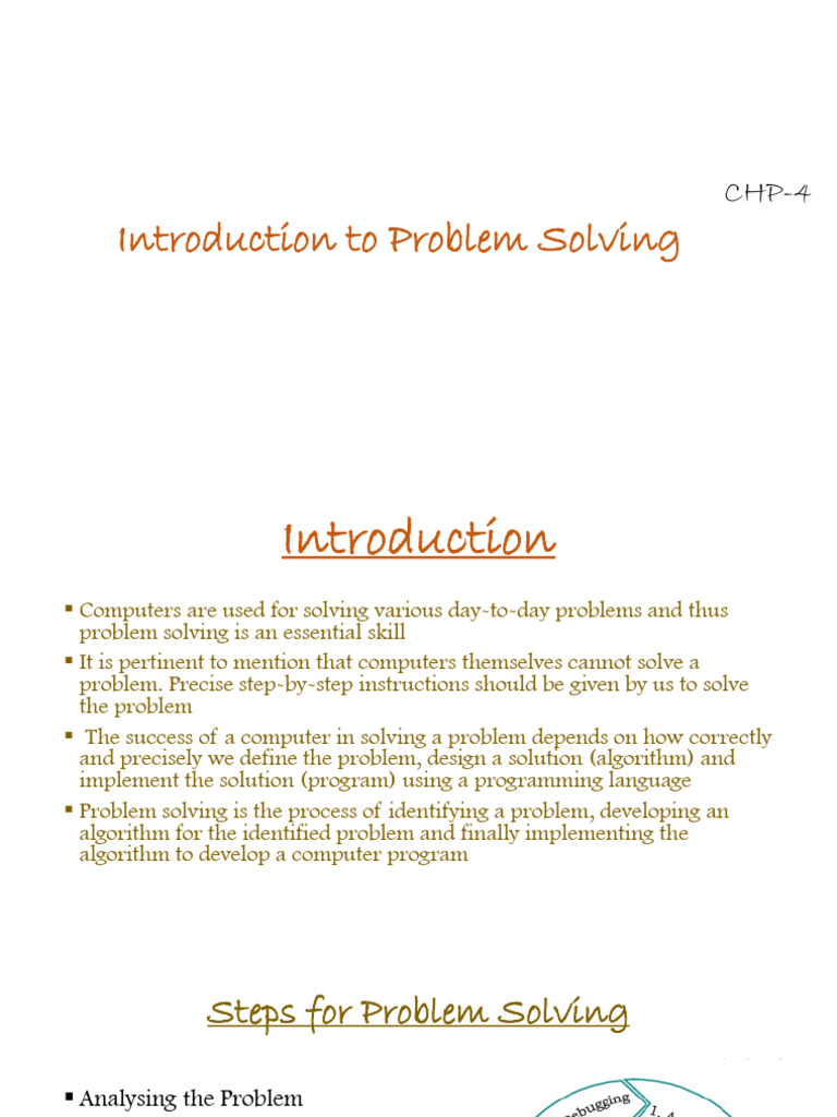 Part A CHP 4 Problem Solving 1 | PDF | Algorithms | Computer Programming