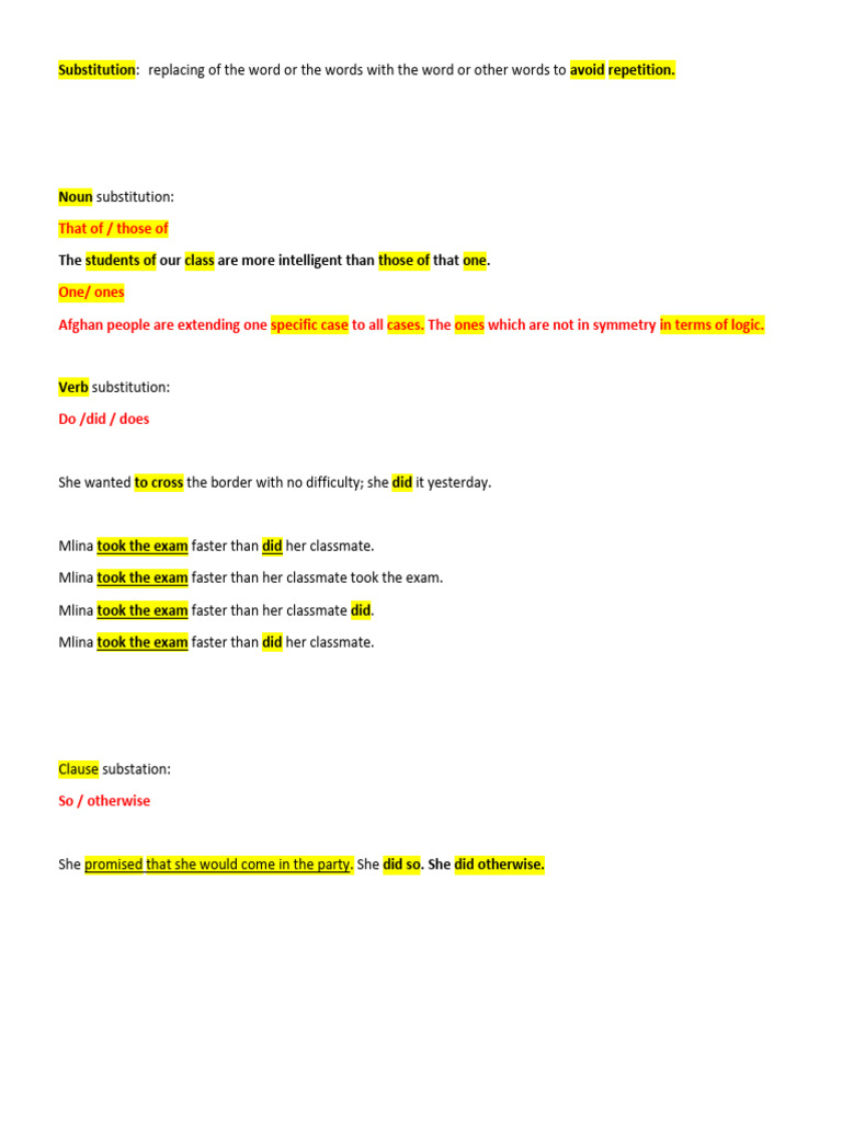 Substitution Is Substitution | PDF