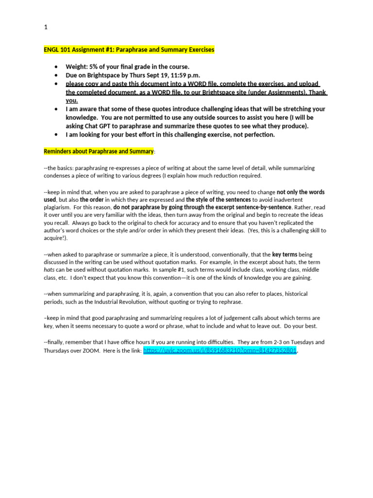 Assignment #1 | PDF | Henri Bergson