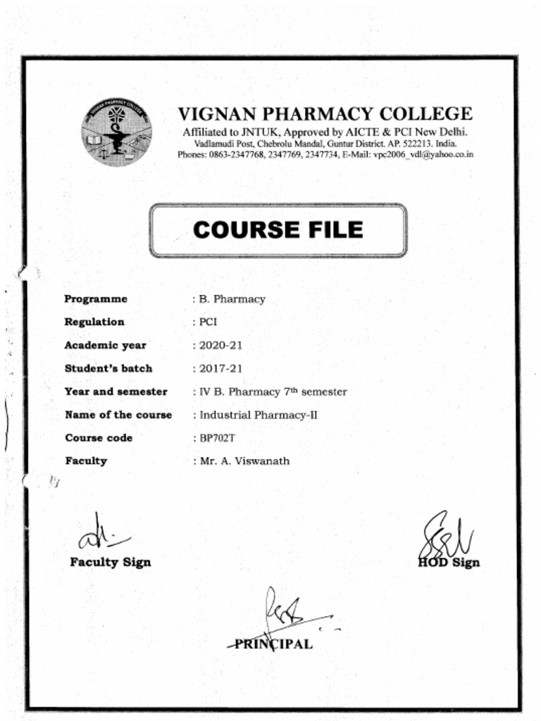 Course File | PDF