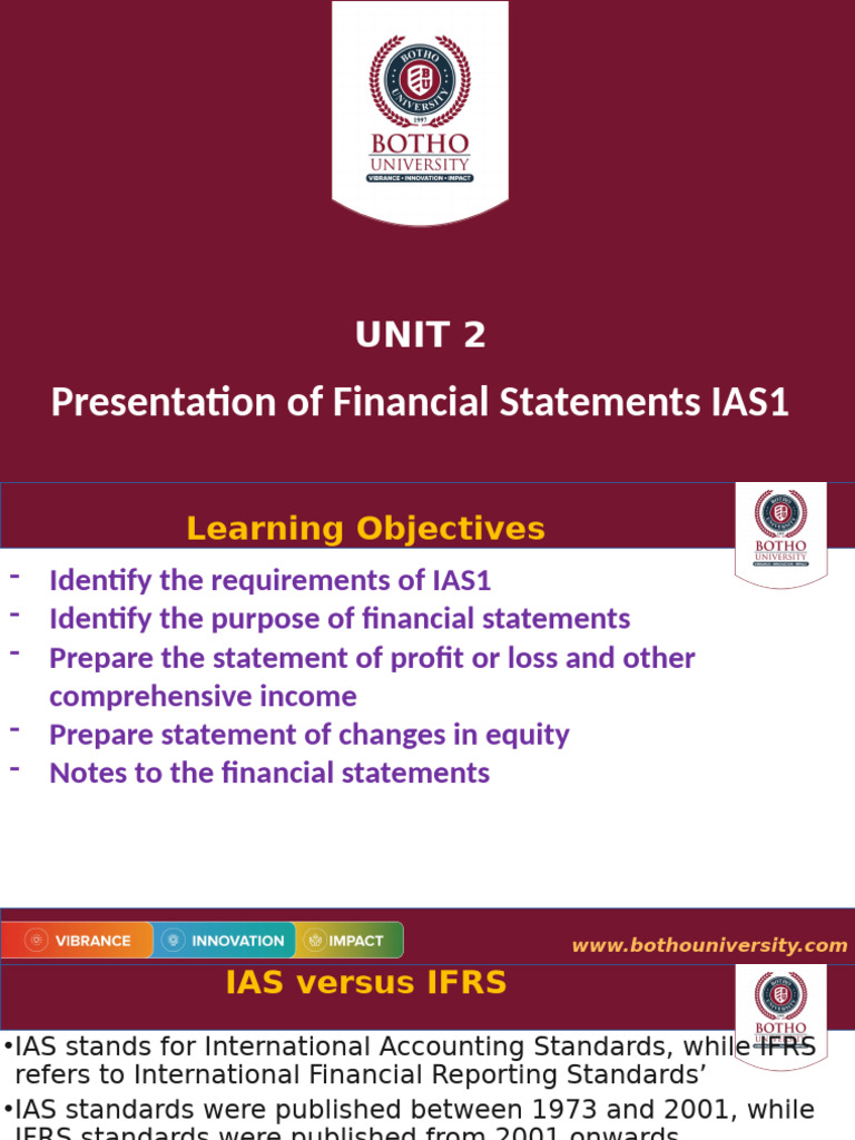 IAS 1 Financial Statements Overview | PDF | Equity (Finance ...