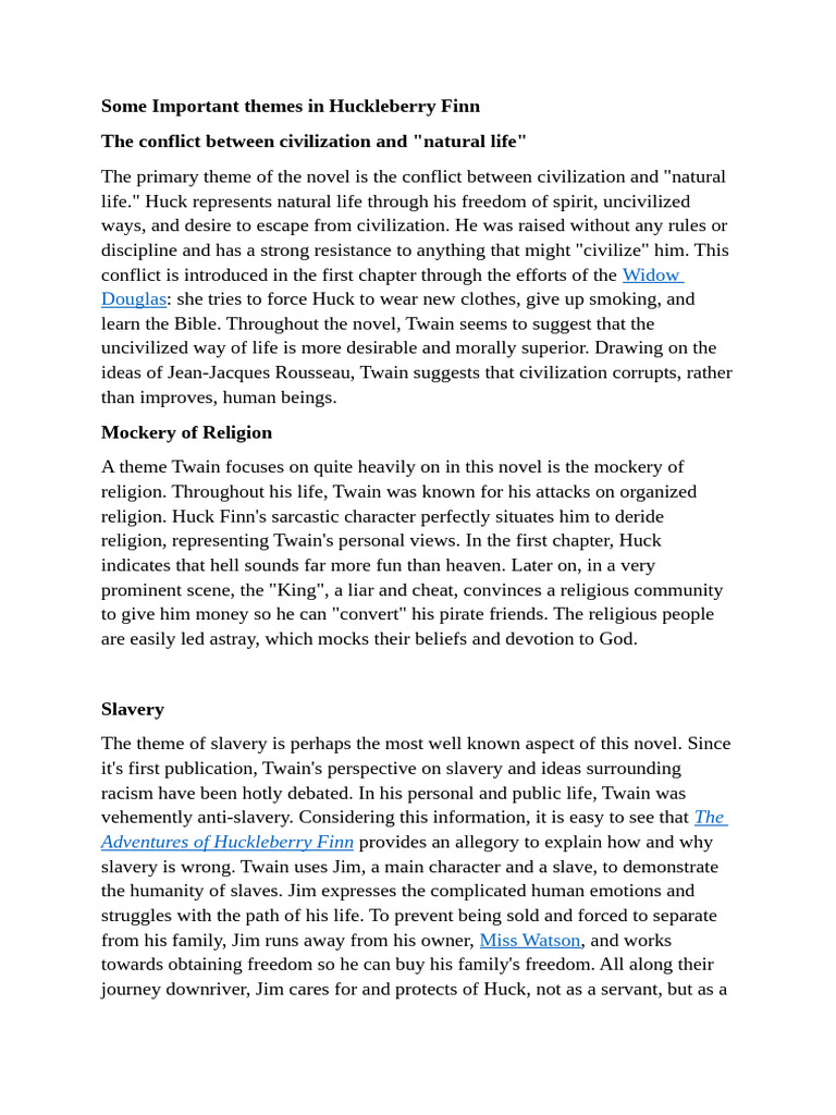 Mark Twain Question Answers | PDF | Huckleberry Finn | Adventures Of ...