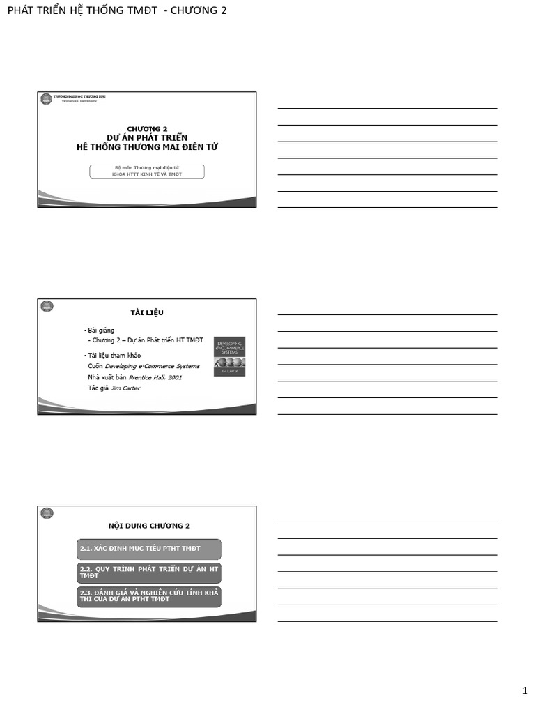 Dự Án Phát Triển Hệ Thống Thương Mại Điện Tử | PDF