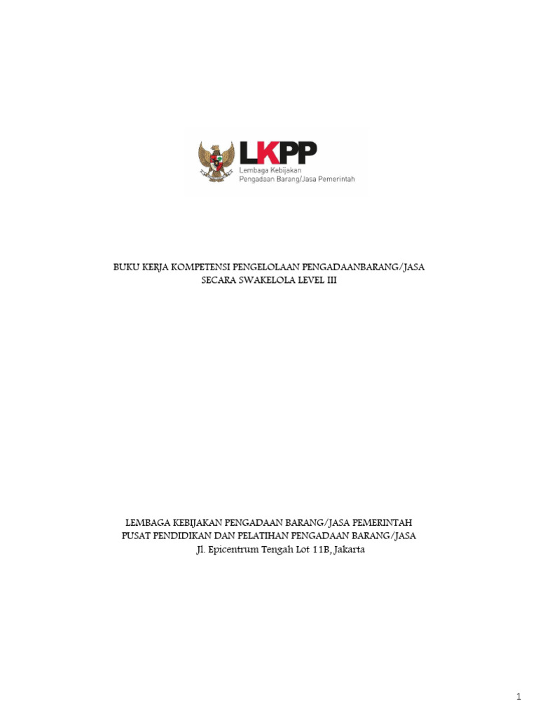 Jawabab Buku Kerja Swakelola - YAYAN SURYANA GARUT | PDF