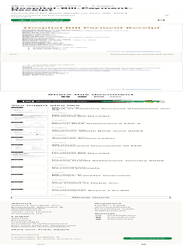 Hosp-Bill-Payment-Receipt PDF | PDF | Receipt | Scribd