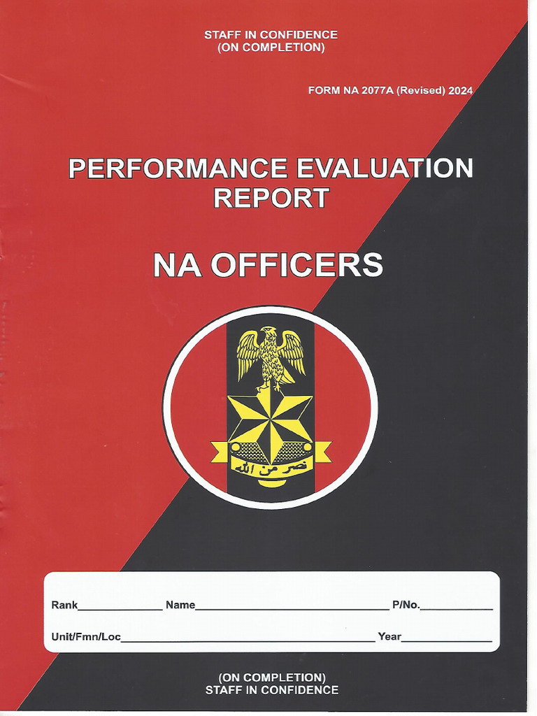 Performance Evaluation Report Na Officers 2024 | PDF