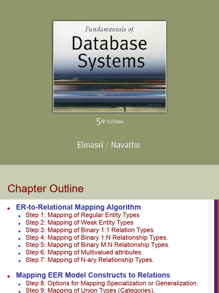 Relational Database Design by ER- and EERR-to-Relational Mapping.ppt | PDF | Conceptual Model ...