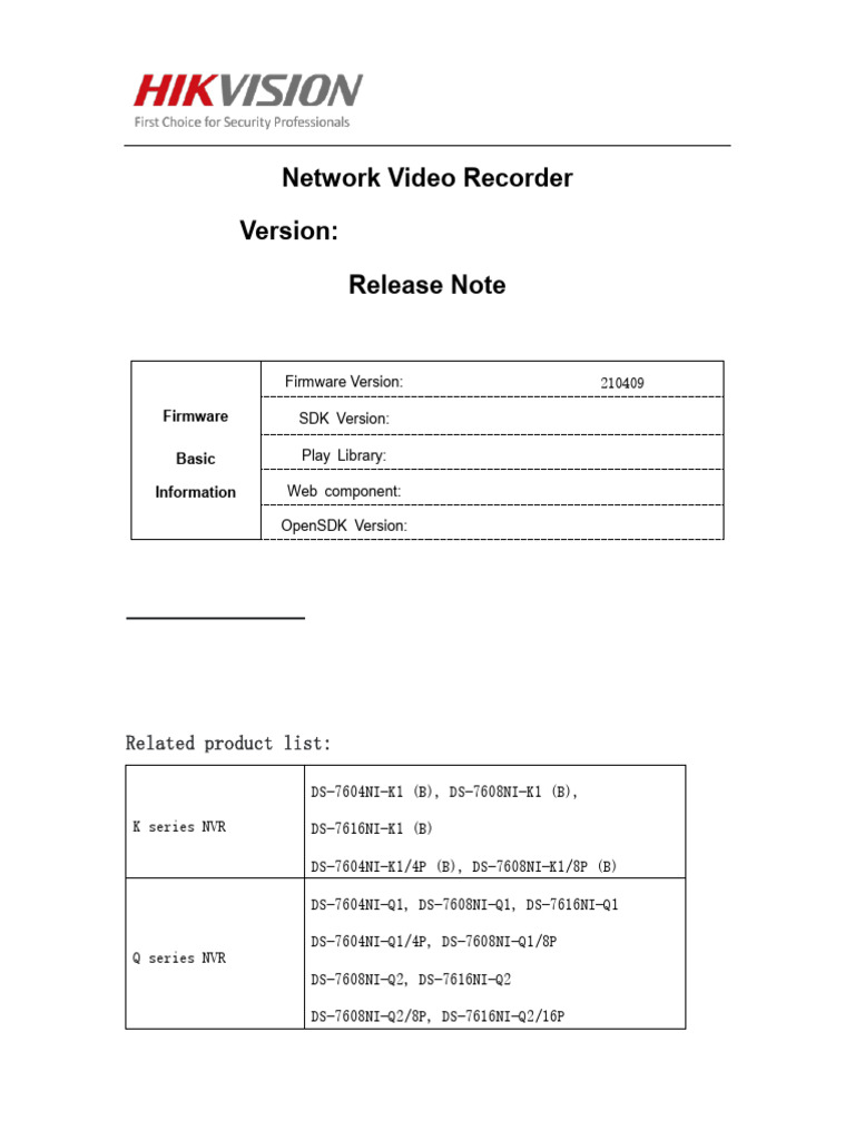 Releasenote/K74 V4.30.085 Build210409 Release Note | PDF