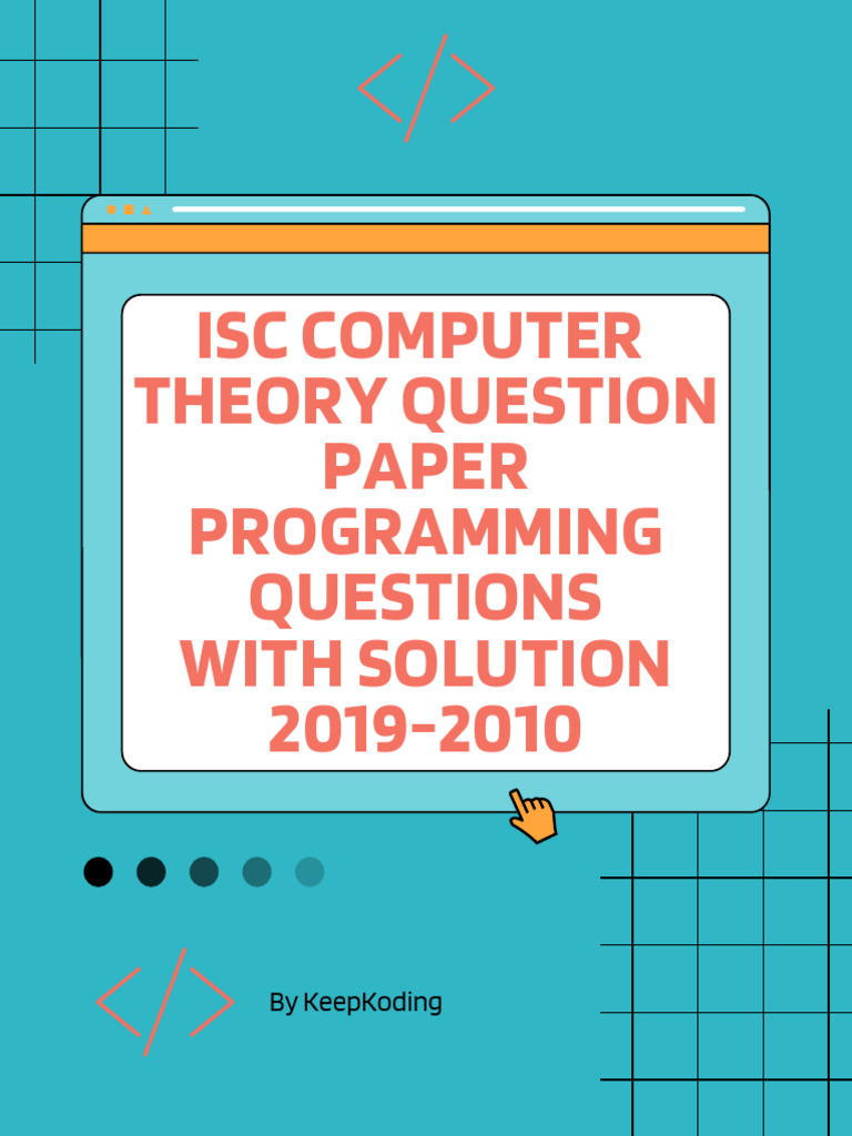 Isc Theory Paper | PDF | Constructor (Object Oriented Programming) | Programming