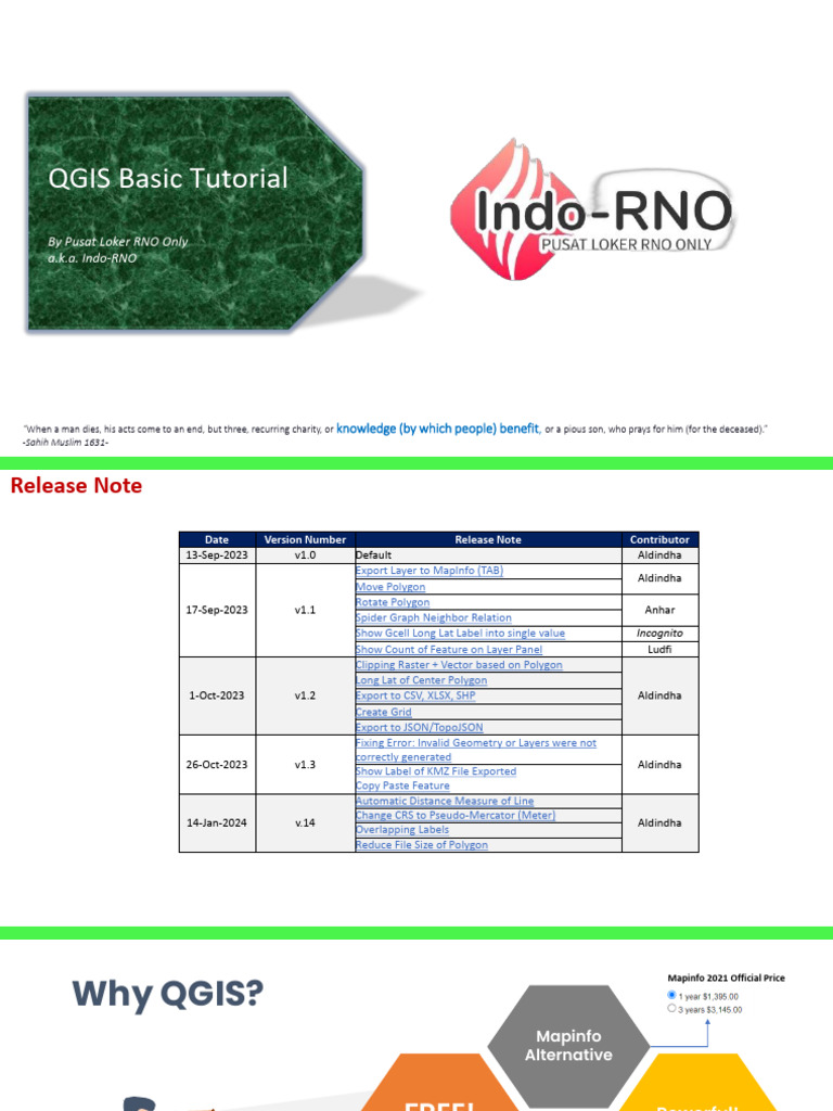 QGIS Tutorial by Indo-RNO v1.4 | PDF | Microsoft Excel | Comma Separated Values