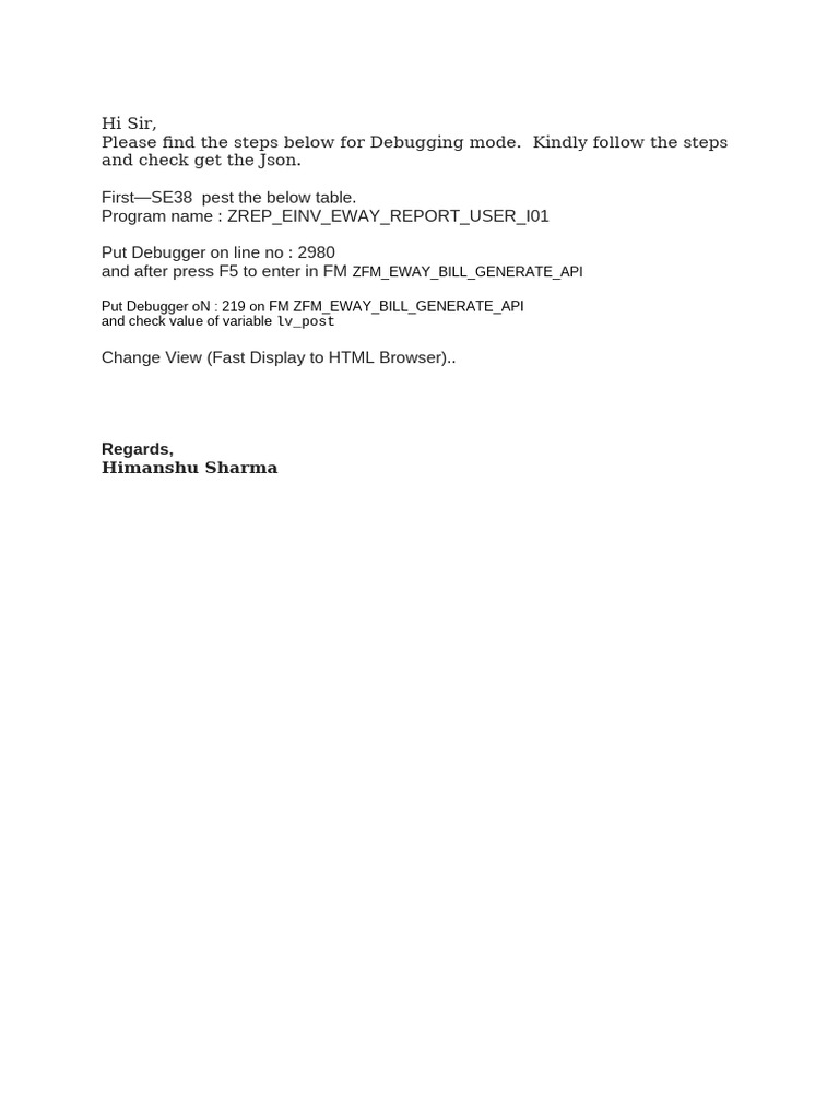 Debugging E-Inv & e Way Bill | PDF