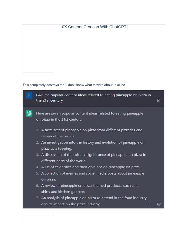 10X Content Creation With ChatGPT | PDF