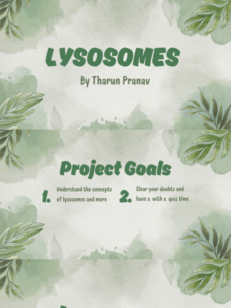 LYSOSOMES | PDF