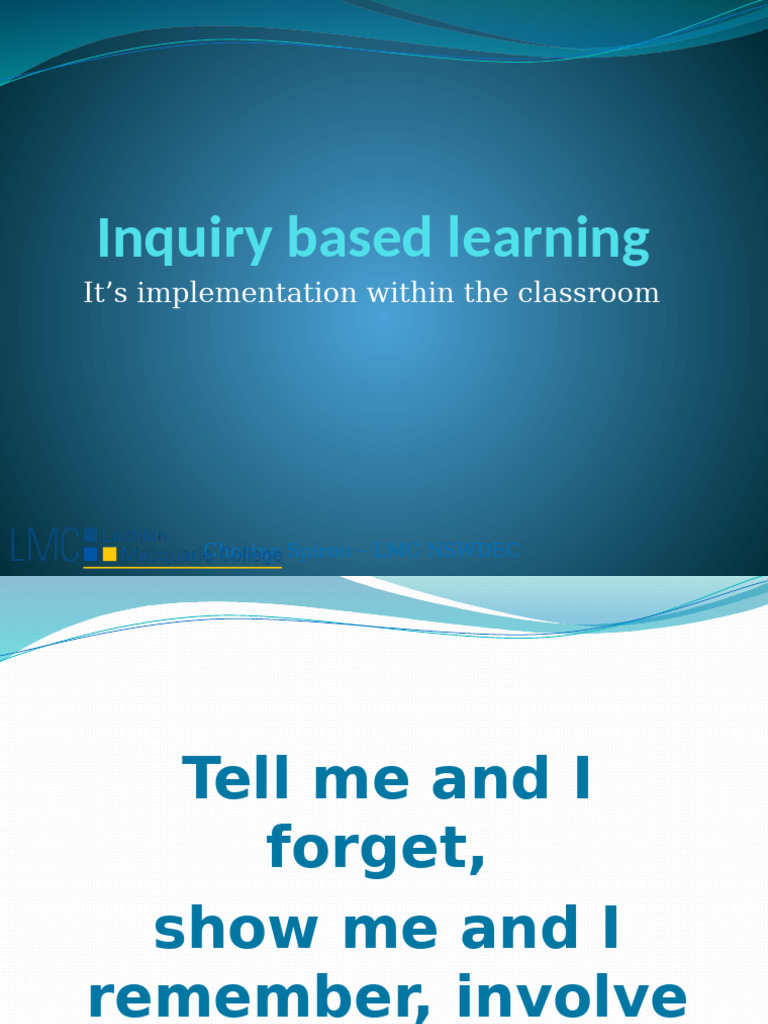 Inquiry Based Learning 2 | PDF | Inquiry Based Learning | Learning