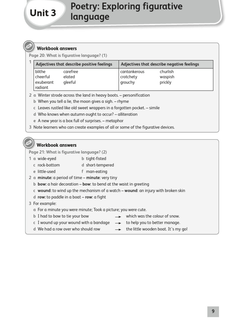 y6 Unit 3 Workbook 6 Answers | PDF