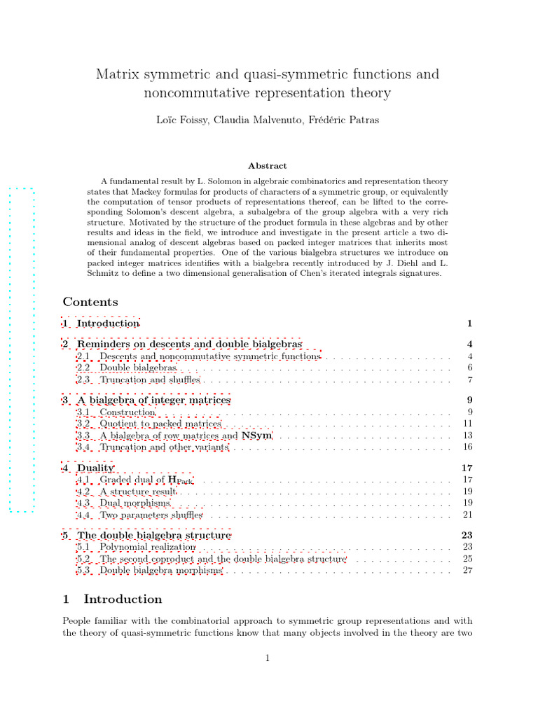 Matrix Symmetric and Quasi-Symmetric Functions and Noncommutative ...