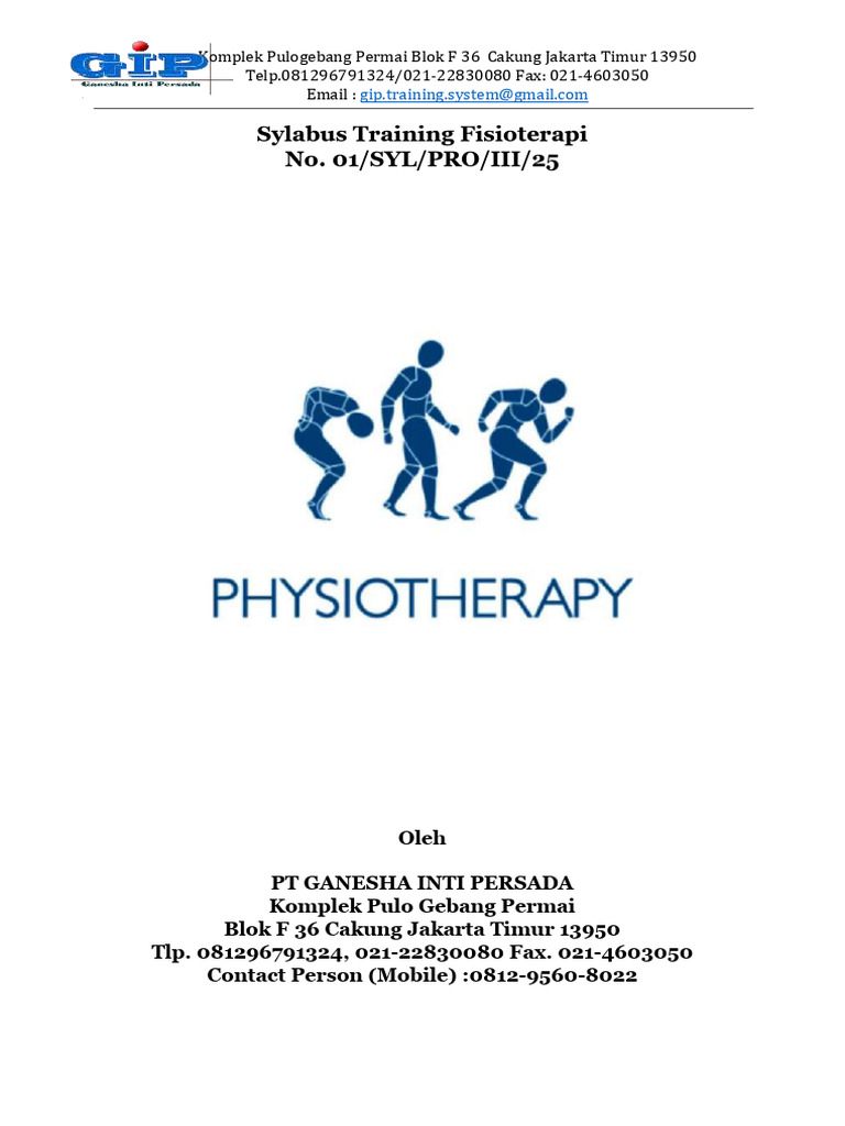 Sylabus Training Fisioterapi | PDF