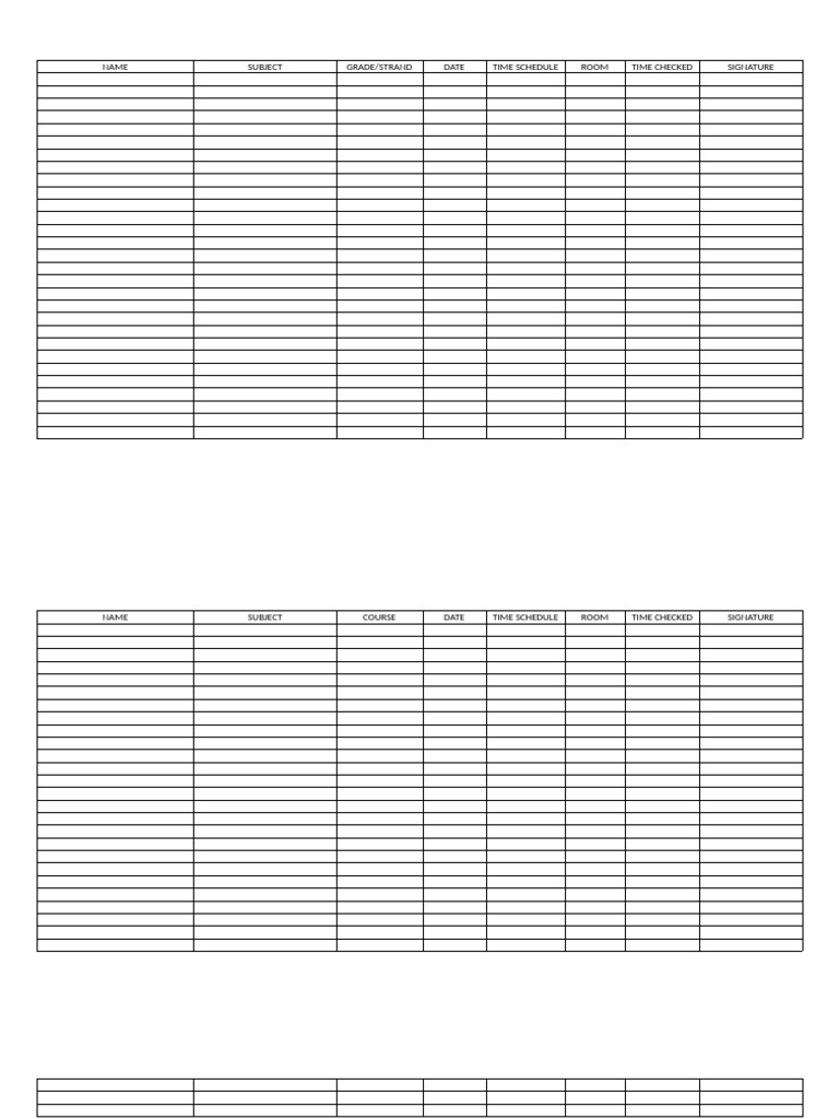 Attendance Format | PDF