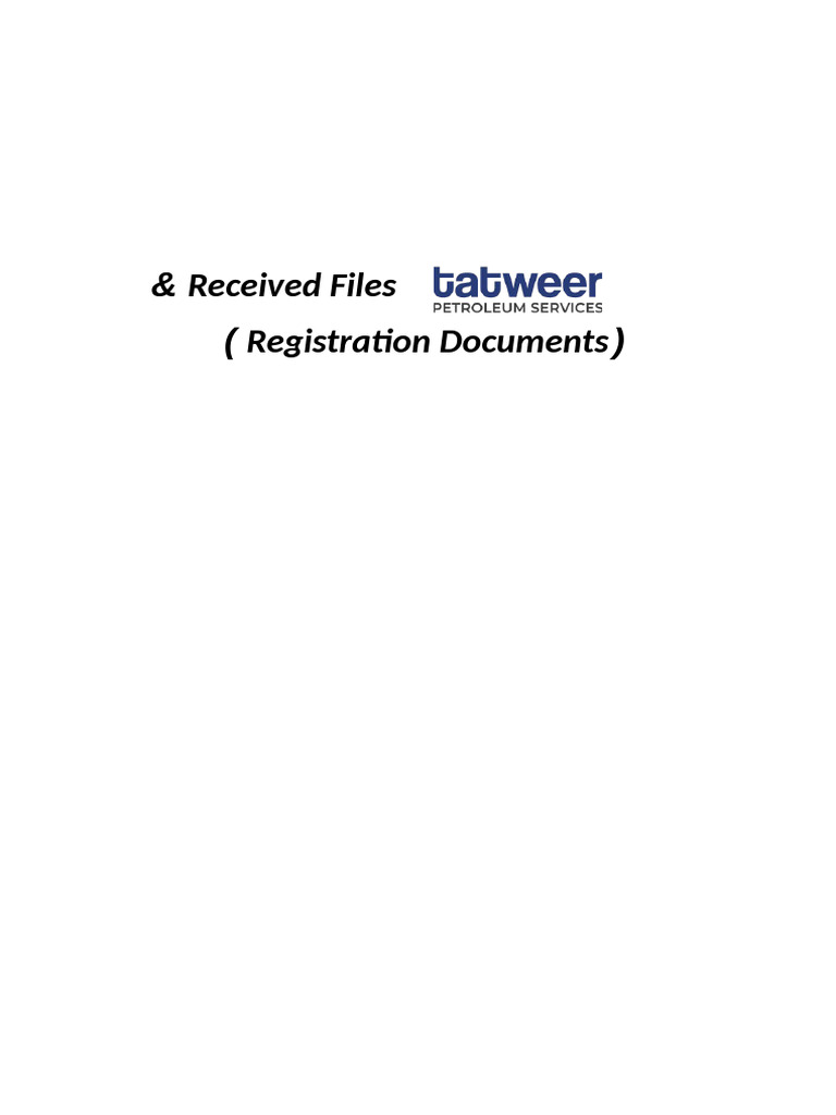 Received Files Registration Documents | PDF