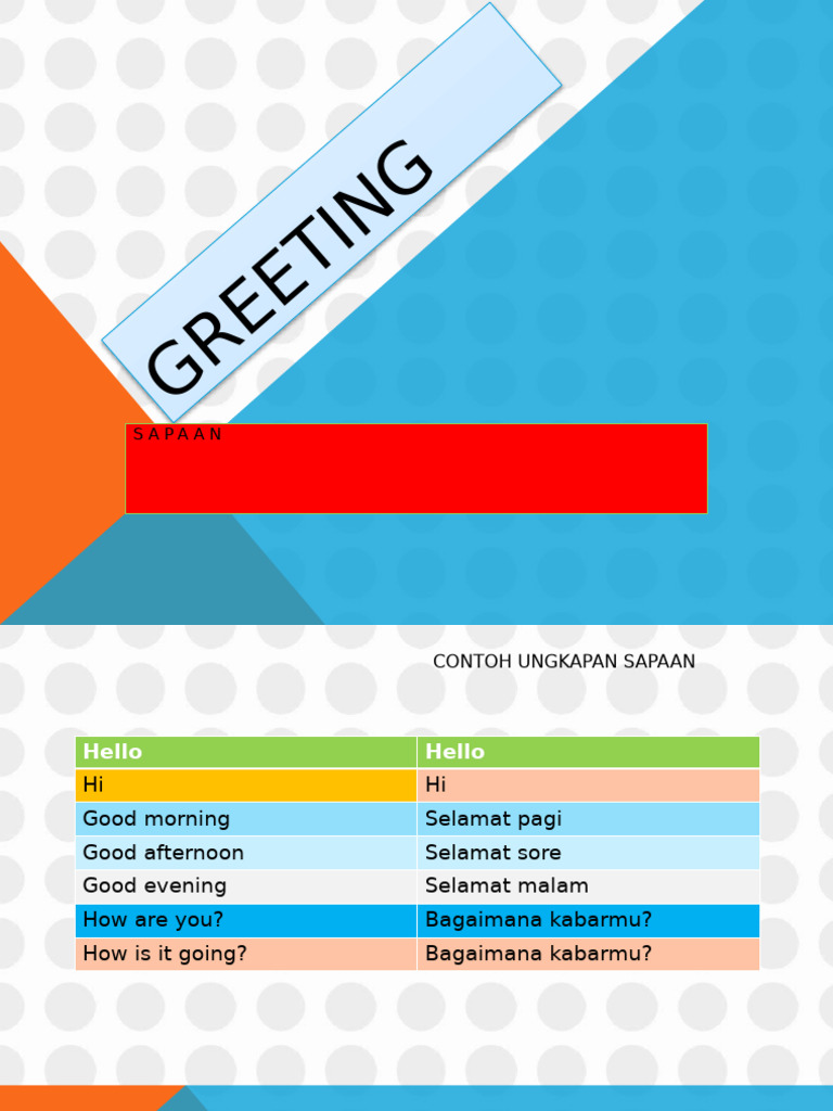 GREETING | PDF