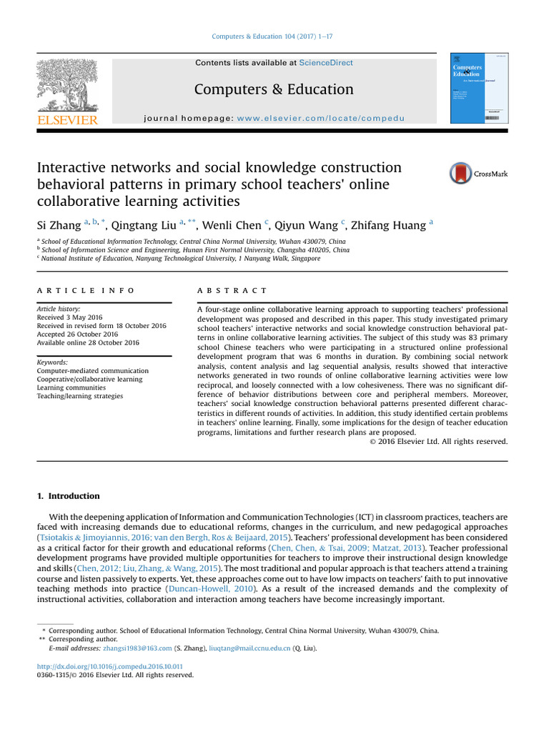Interactive Networks and Social Knowledge Construction Behavio 2017 ...