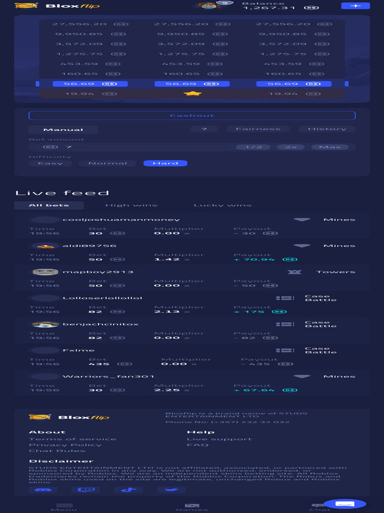 Bloxflip Win ROBUX at the #1 ROBLOX Game Site! | PDF