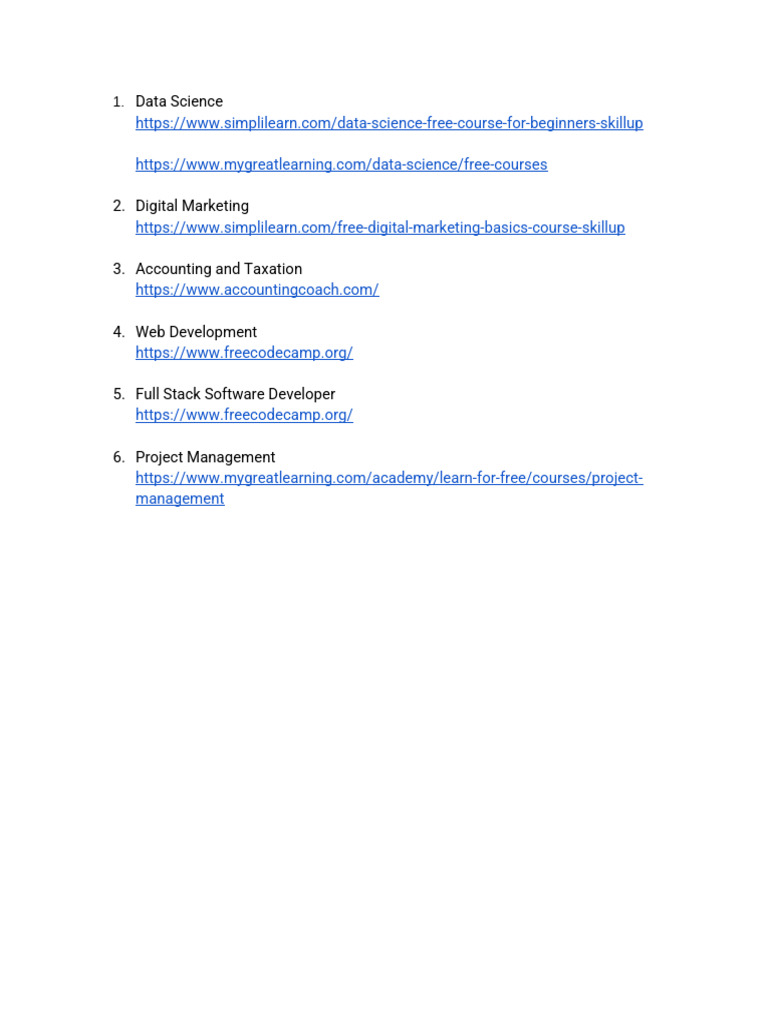 6 Short - Term Courses For High Paying Jobs | PDF