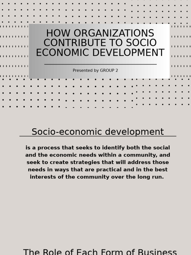 Organizations' Impact on Socio-Economic Growth | PDF | Employment | Taxes