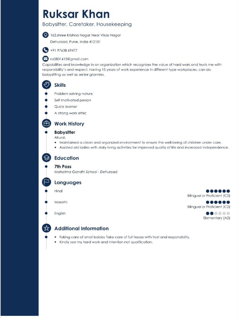 Ruksar Di Resume | PDF