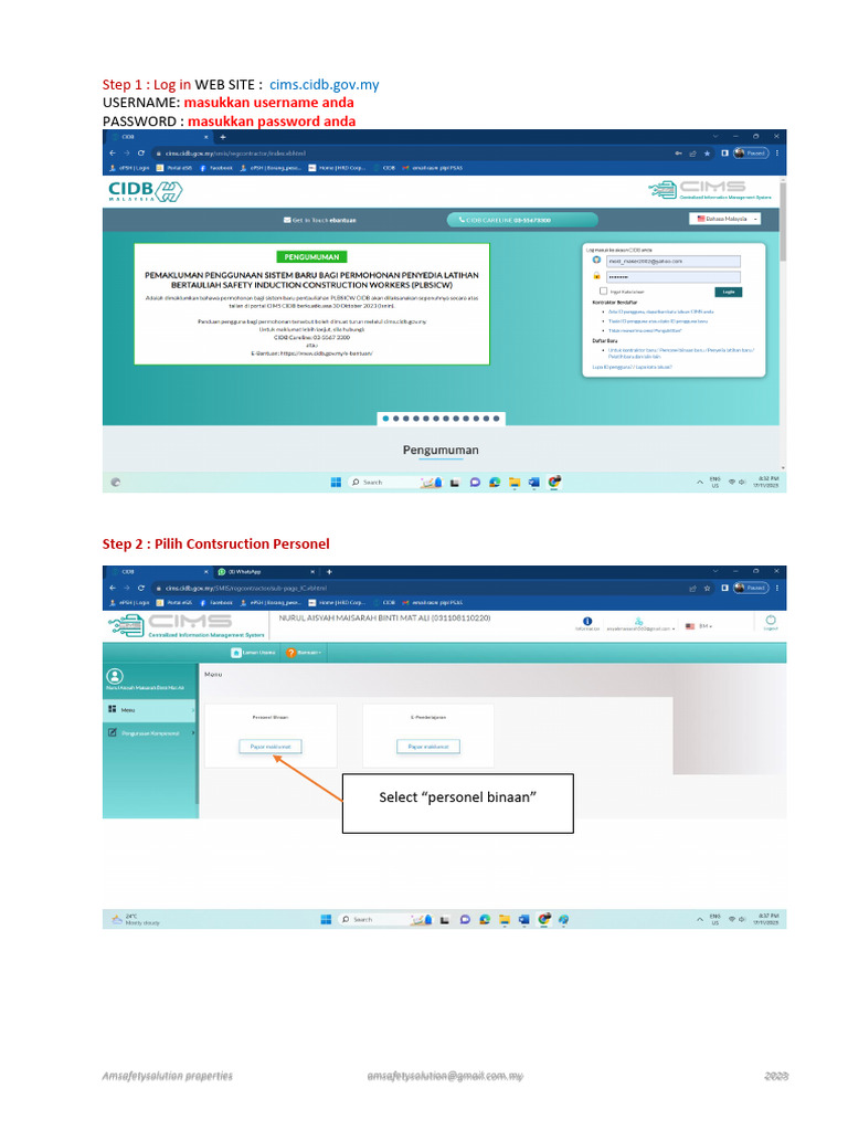 Flowchart Mohon Kad Cidb 2024 | PDF