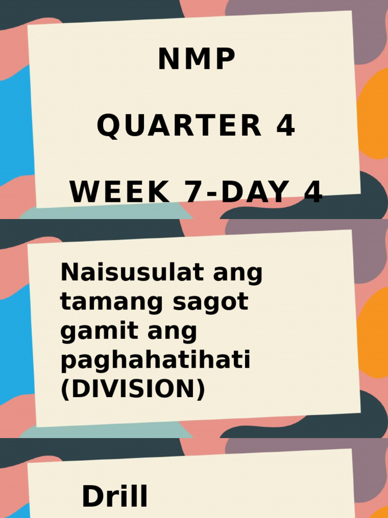 NMP-WEEK7-Q4 - DAY4 | PDF