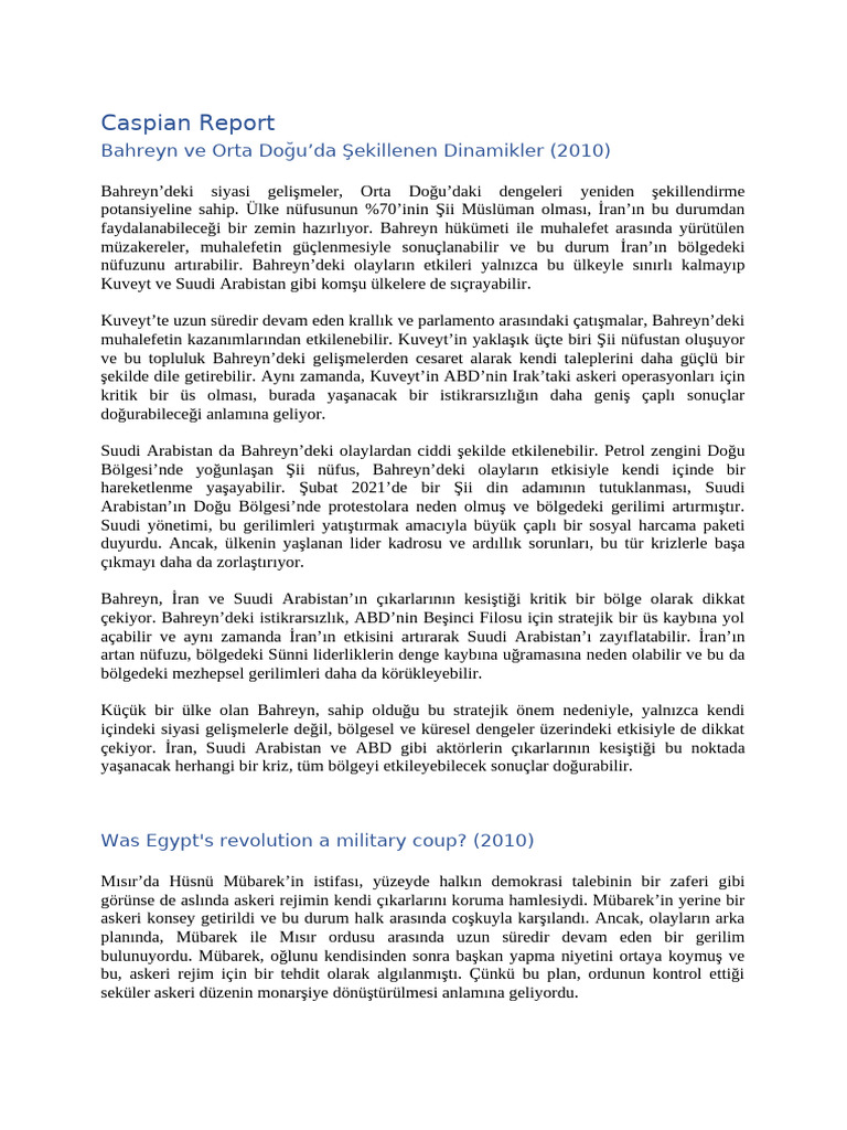 Caspian Report | PDF