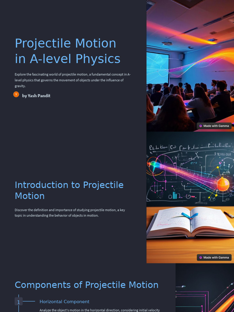 Projectile Motion in A Level Physics (Recovered) | PDF | Projectiles ...