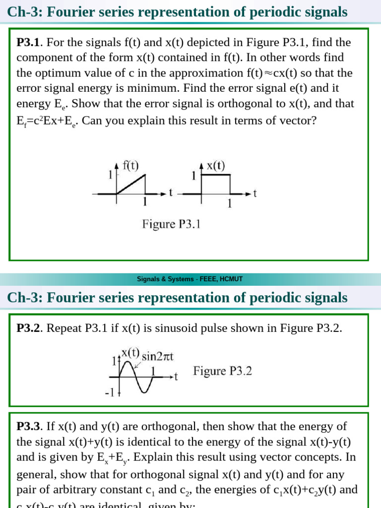 EEC4 4A SS Problem Ch3 | PDF | Fourier Series | Fourier Transform
