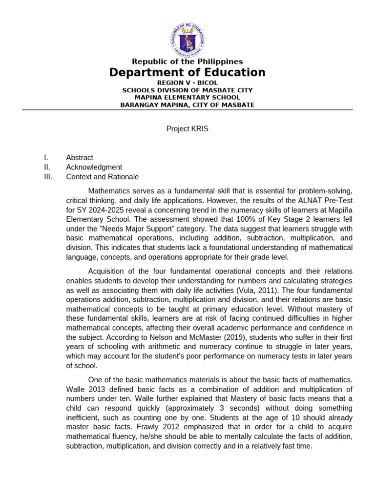 Accomplishment Report | PDF | Learning | Mathematics