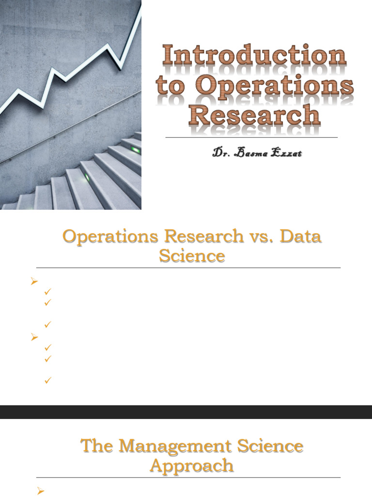 Lect 1 - Introduction To Operations Research | PDF | Mathematical Model | Mathematical Optimization