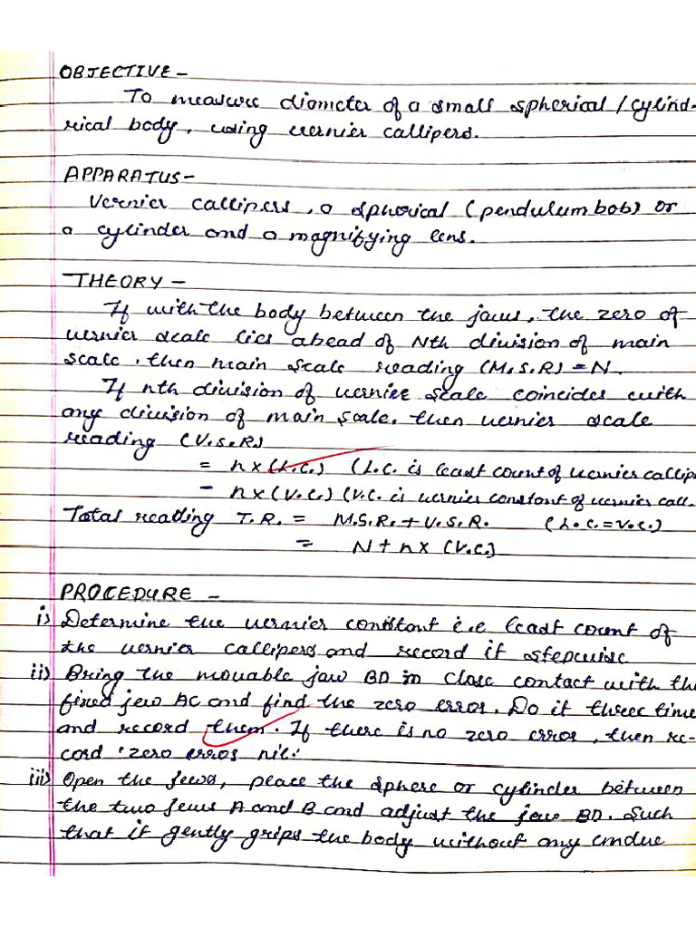 Class 11th Physics Practical File | PDF