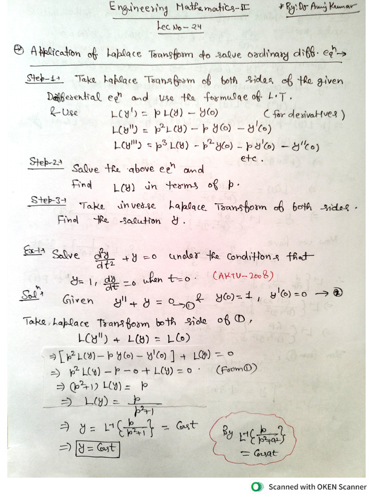 Lec-24 (Engineering Mathematics 2) | PDF