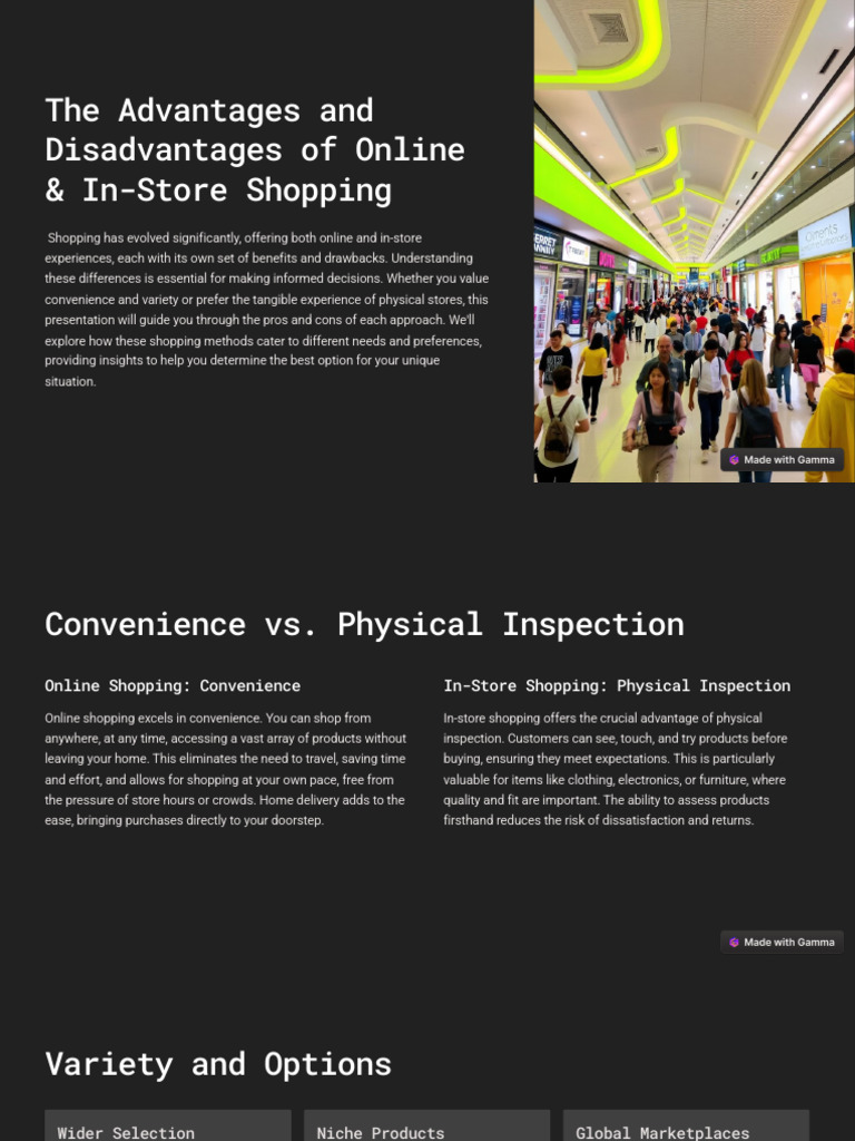 Online vs In-Store Shopping Pros & Cons | PDF | Online Shopping | Retail