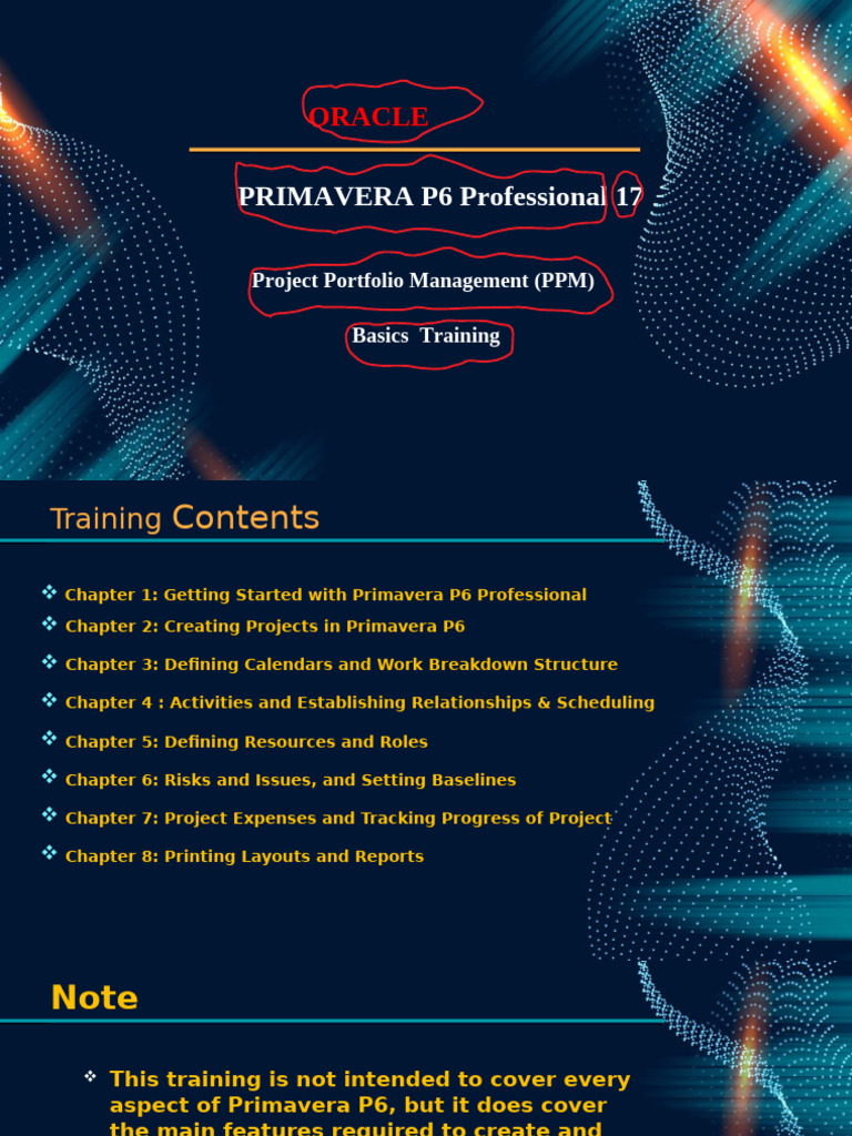 Primavera P6 Training-Ch1 | PDF | Window (Computing) | Project Management