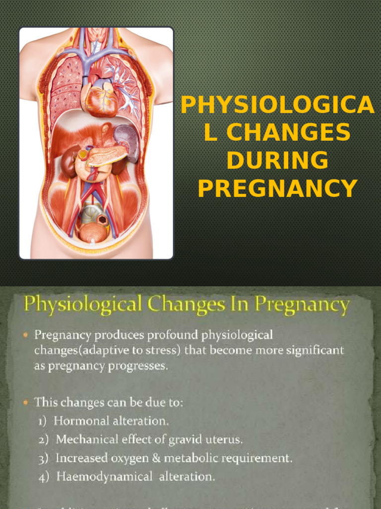Physiological Changes During Pregnancy | PDF